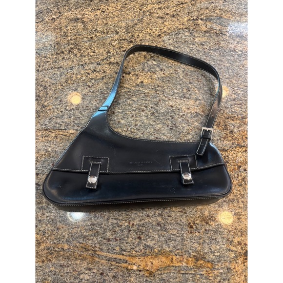 Tiffany & Fred | Bags | Tiffany Fred Paris Black Leather Shoulder Bag ...